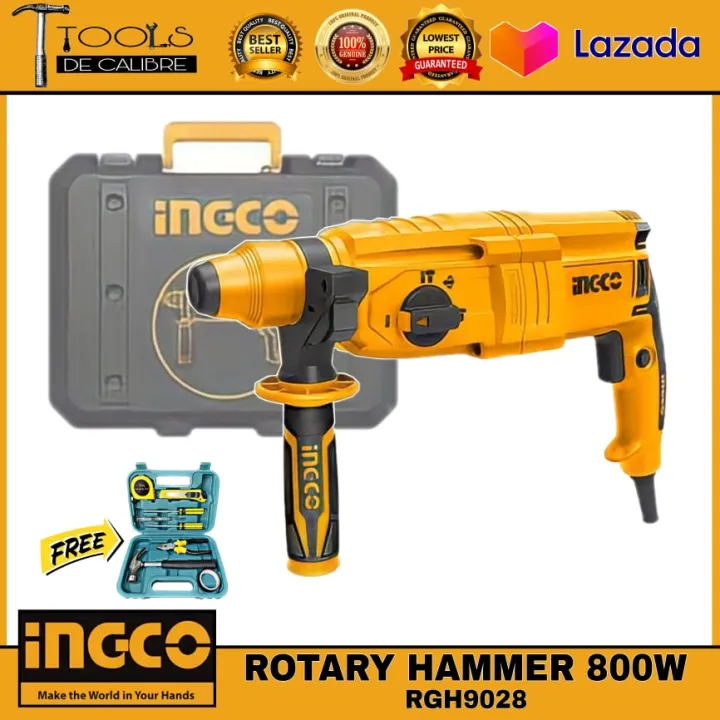 INGCO Rotary Hammer Chipping Gun Drill SDS Plus System 800W RGH9028 ...
