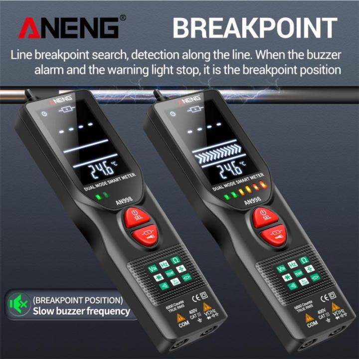ANENG AN998 Digital Multimeter Automatic 6000 Counts Battery Meters ...
