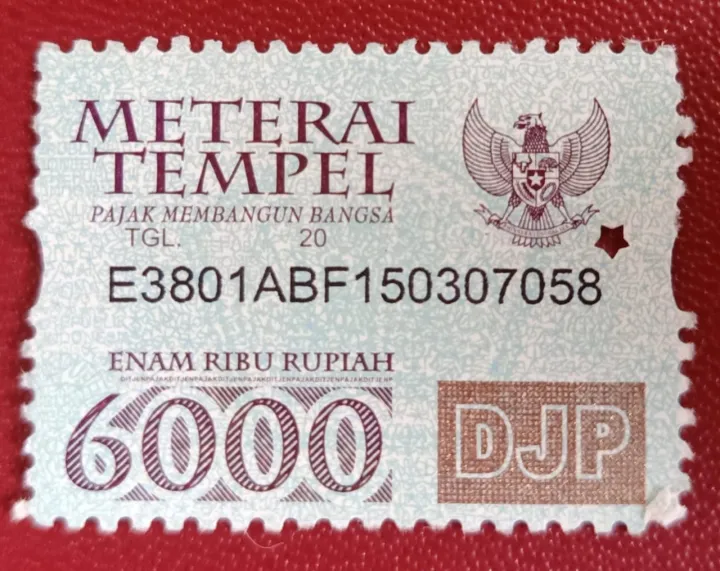 MATERAI JADUL/MATERAI 6000 RUPIAH DJP ORIGINAL TAHUN 2009-2015 | Lazada Indonesia