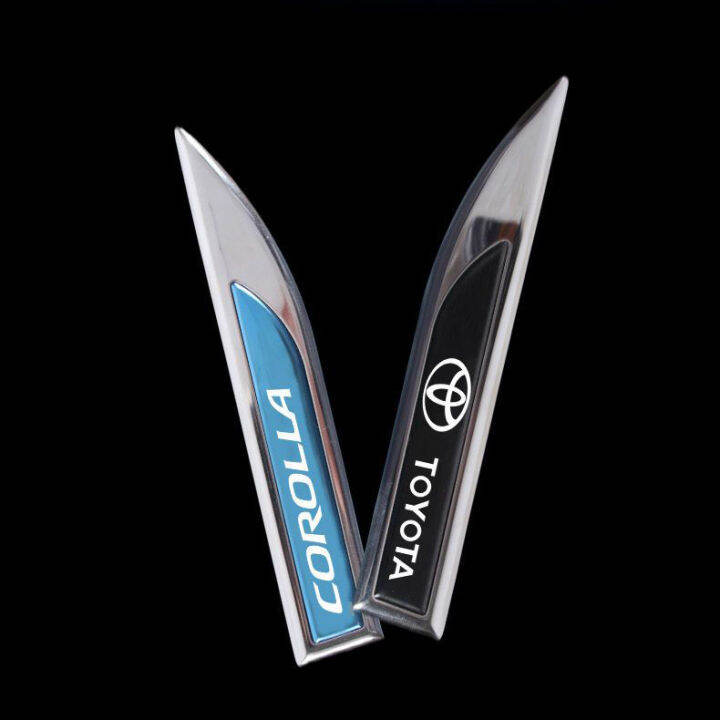 1Pair Metal Fender Side Emblem Car Sticker Badge Decal for Toyota Raize ...