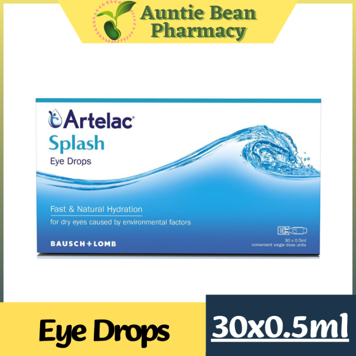 ARTELAC SPLASH EYE DROPS 30 X 0.5ML CONVENIENT SINGLE DOSE UNITS EXP:04 ...
