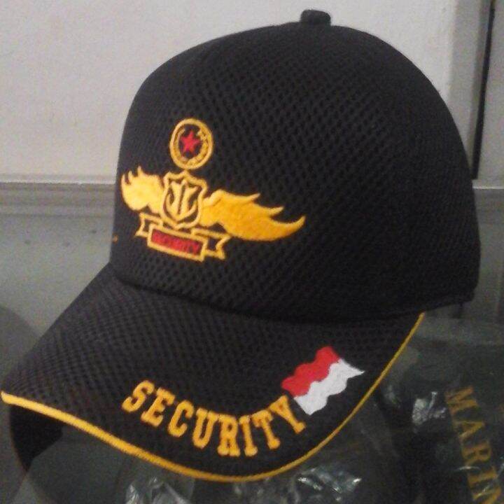 TOPI SECURITY BORDIR LIS KUNING | Lazada Indonesia