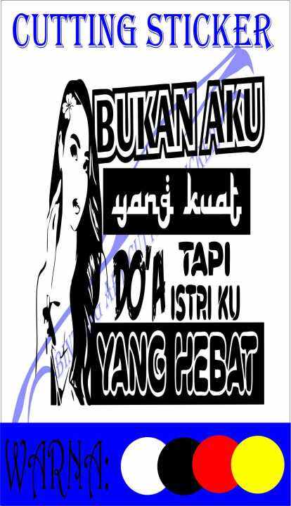 stiker gambar wanita variasi tulisan cutting sticker truk/stiker mobil ...