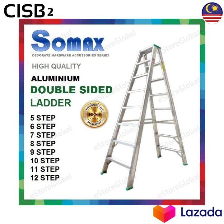 [HEAVY DUTY] 8-Step Ladder Aluminium | Lazada