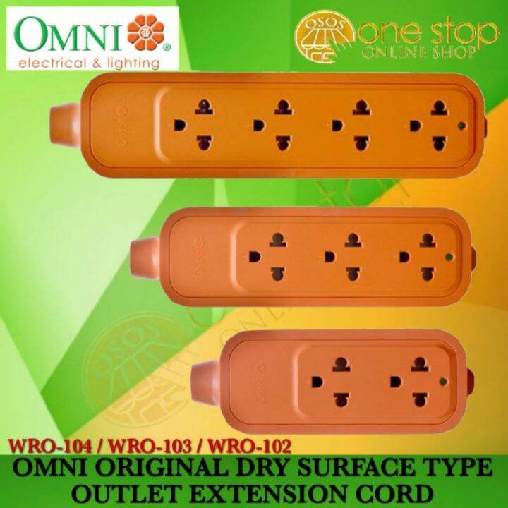 OMNI Original Heavy Duty Surface Type Outlet Extension Cord WRO-104 WRO ...