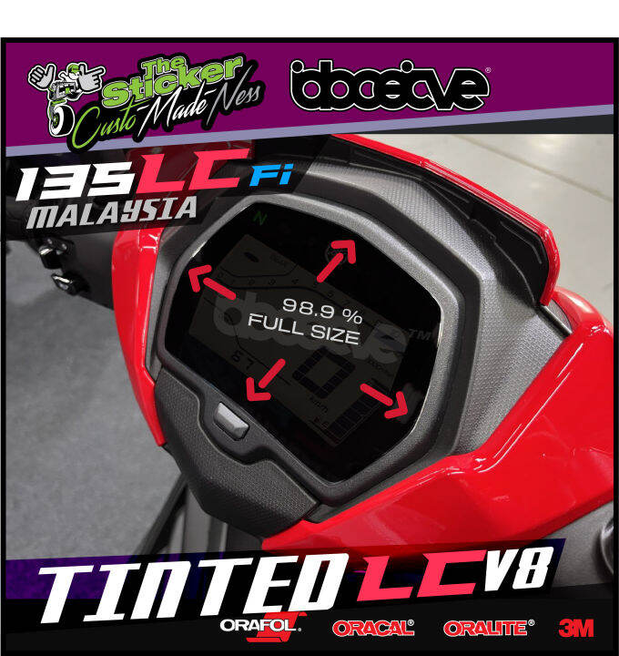 YAMAHA LC 135 Fi (LC V8) 2022 NEW98.9% FULL COVER, TINTED STICKER METER ...