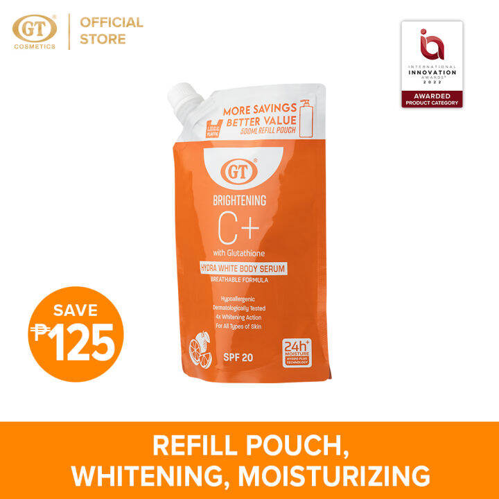 GT Brightening C+ Hydra White Body Serum Lotion 500ml REFILL POUCH ...