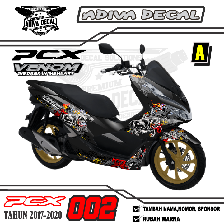 DECAL STICKER PCX VENOM 2017-2020 - DEKAL STIKER KEREN PCX 002 | Lazada ...