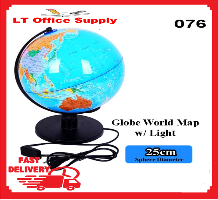 (LT OFFICE) Universal globe world map geography educational study 360 ...