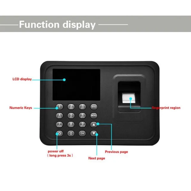 A6 Biometrics USB Biometic Office Fingerprint Attendance Check Time ...