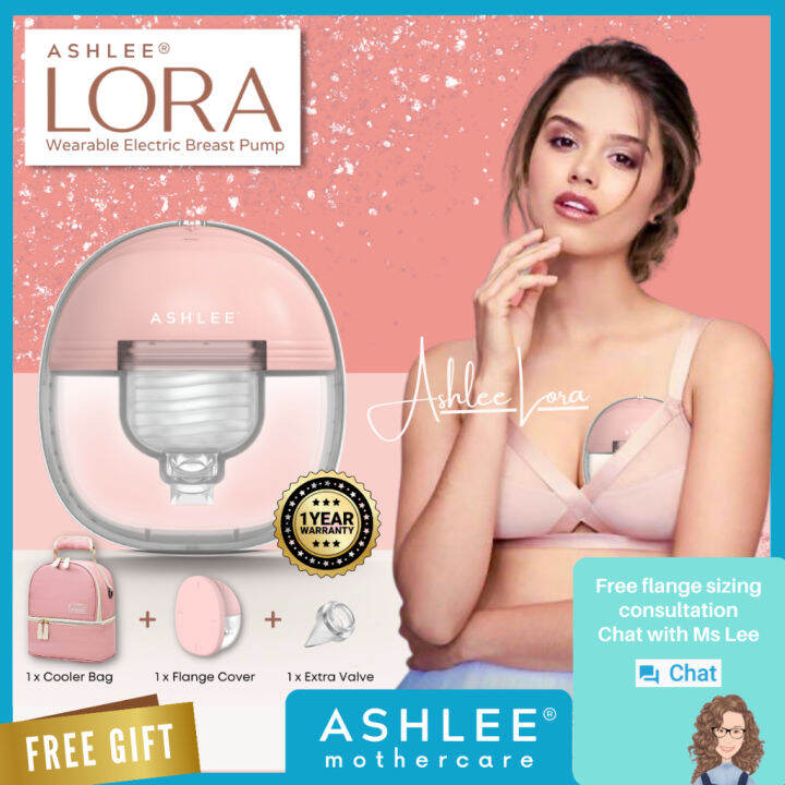 ULTRA-QUIET ASHLEE LORA LORA PRO (LED Display) Wearable Breastpump (1 Year Warranty) | Lazada