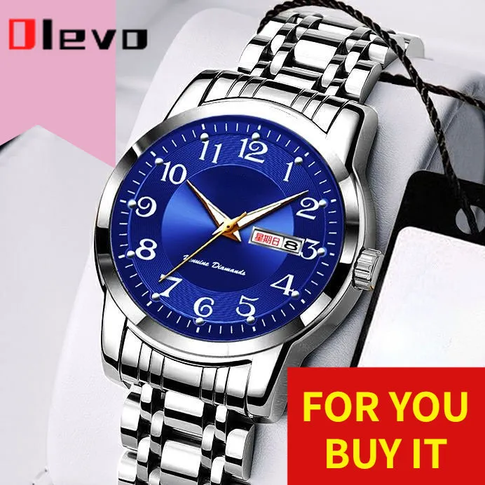 OLEVO อัตโนมัติวิศวกรรมนาฬิกาส่องสว่างนาฬิกากันน้ำธุรกิจผู้ชายนาฬิกา ...