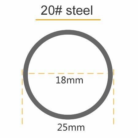 Carbon steel seamless steel tube precision pipe OD 25mm ID 15mm to 20mm ...