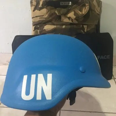 HELM PENDIDIKAN 3in1 UNIFIL UN helem tni pelatihan airsoftgun paintball ...
