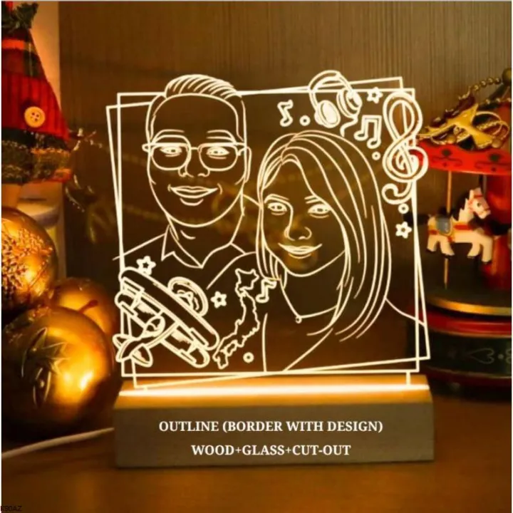 Personalized Led Lamp Customize Lamp 3D Illusion Vector Lamp Aceghiin ...