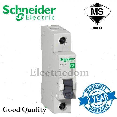 Schneider Easy9 6A 10A 16A 20A 32A 63A 1POLE MCB 4.5kA | Lazada