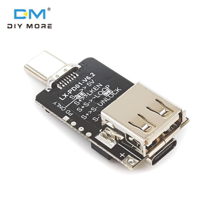 diymore USB-C PD QC Trigger 9V 12V 15V 20V DC Adjustable Voltage Power ...