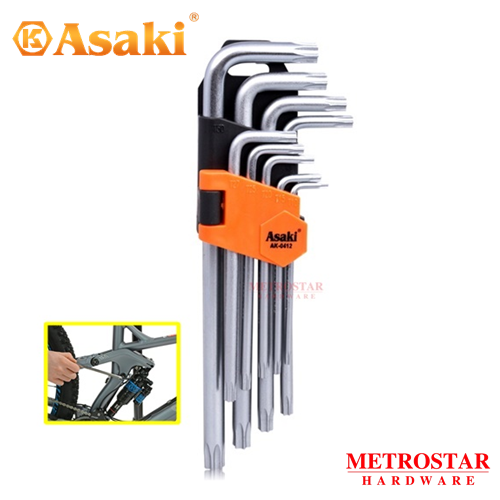 Asaki Chromed Torx Hex Key Set (AK-0412) | Lazada