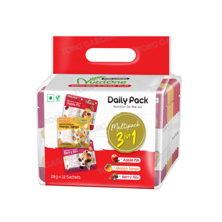 Tonggarden ถั่วอบผสมผลไม้อบแห้ง 336 กรัม (Pack 3 in 1 ) | Lazada.co.th