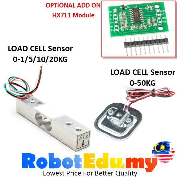 Load Cell Straight Bar 0-1KG 0-5KG 0-10KG 0-20KG 0-50KG Force Pressure Weight Sensor / HX711 ...