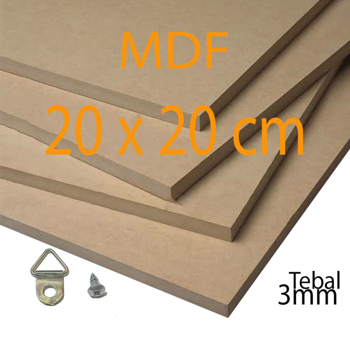 Papan MDF 20x20cm Tebal 3mm + Gantungan Frame | Lazada Indonesia