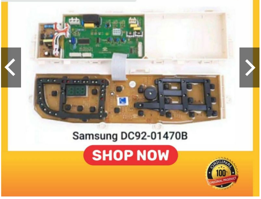 Modul pcb mesin cuci Samsung WA95F5 WA11F5S7 original program part DC92 ...