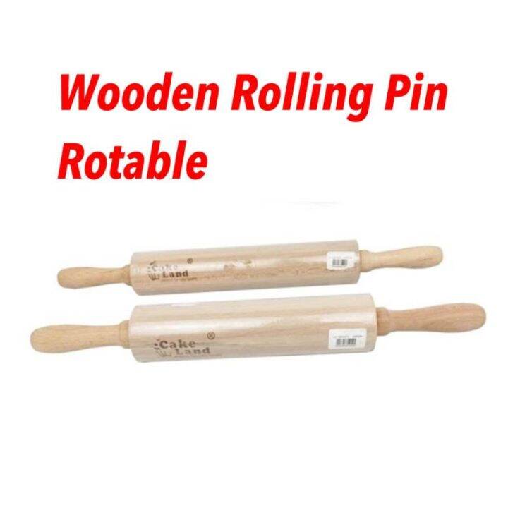Wooden Rolling Pin Rotable Kayu Gelek | Lazada