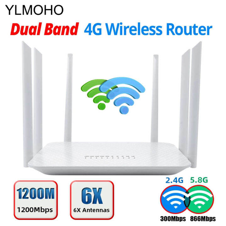 YLMOHO LT260A 4G Wifi Router 1200Mbps Wireless CPE Gateway Dual Band 2 ...