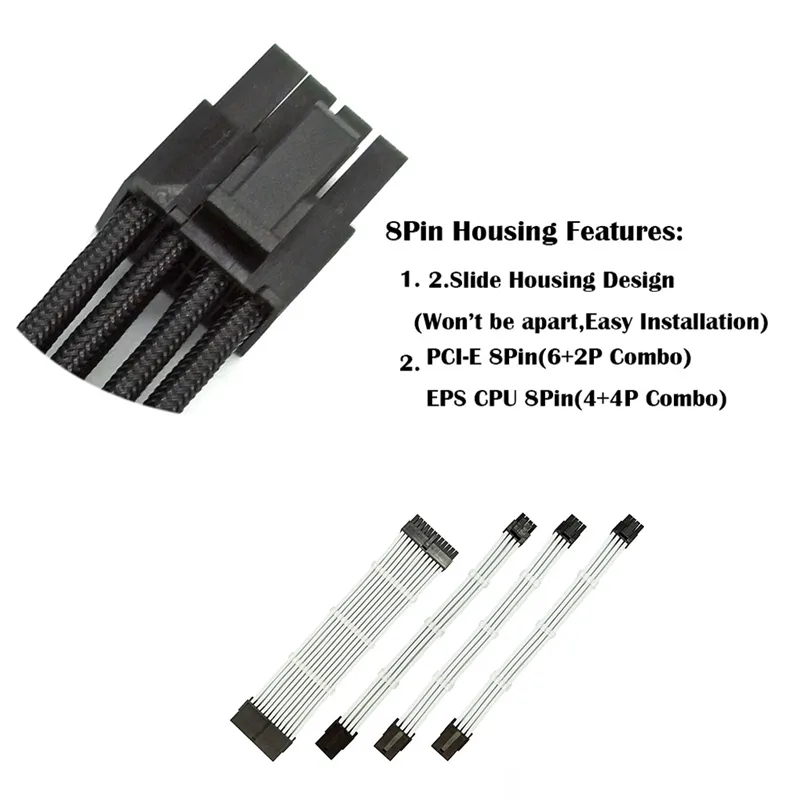 JDB หญิงชาย18AWG แขนยาว PSU Extension สายไฟ30ซม.เครื่องสำรองไฟ ...