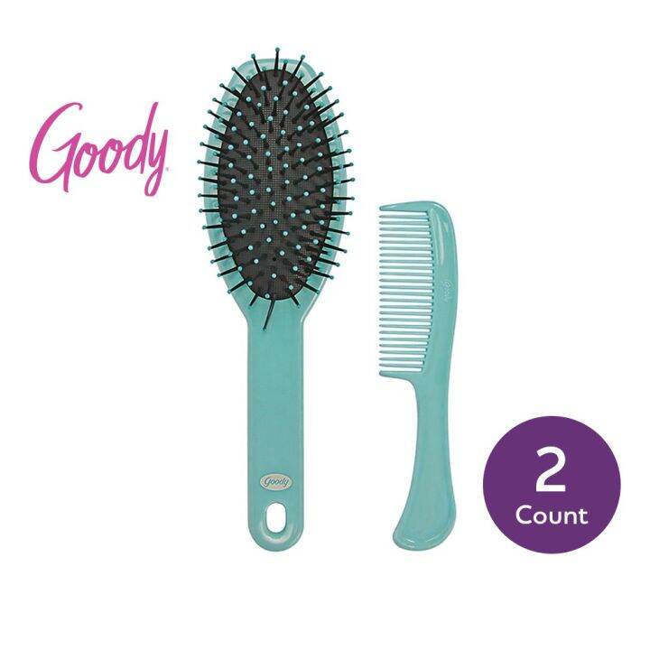 Goody Basic Cushion Hair Brush & Comb, 2ct | Lazada PH