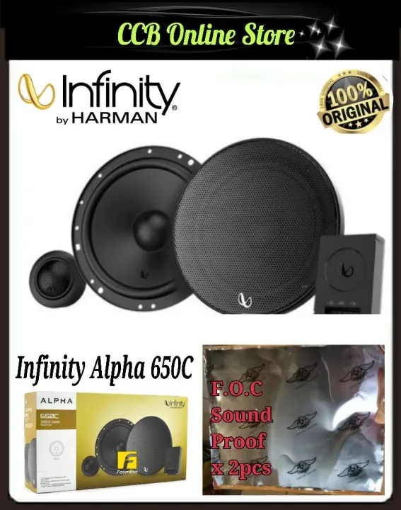 Infinity Alpha 650C 6.5 inch 2-Way Component Car Speaker Peak Power ...