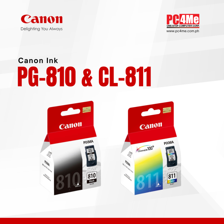 Genuine Canon PIXMA PG-810 (Black) and CL-811 (Tri-Color) Ink Cartridge ...