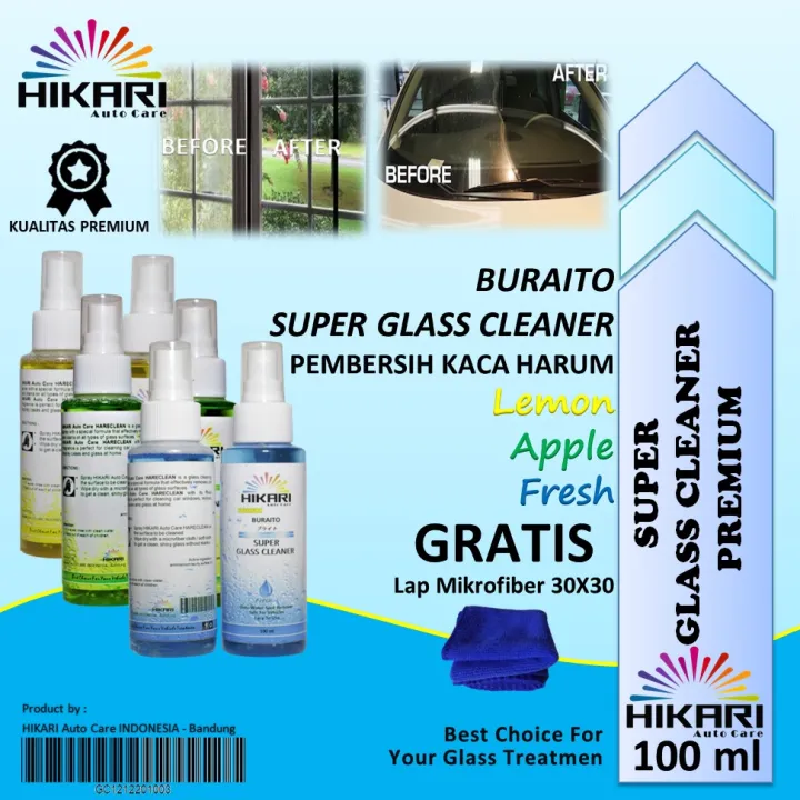 Pembersih Kaca Mobil Super Glass Cleaner Pengkilap Kaca helem / helm ...