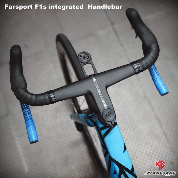 แฮนด์อินทิเกรต FARSPORTS F1s integrated Handlebar หล่อๆ มาพร้อมบาร์ฟายตรงรุ่น Computer Mount ...