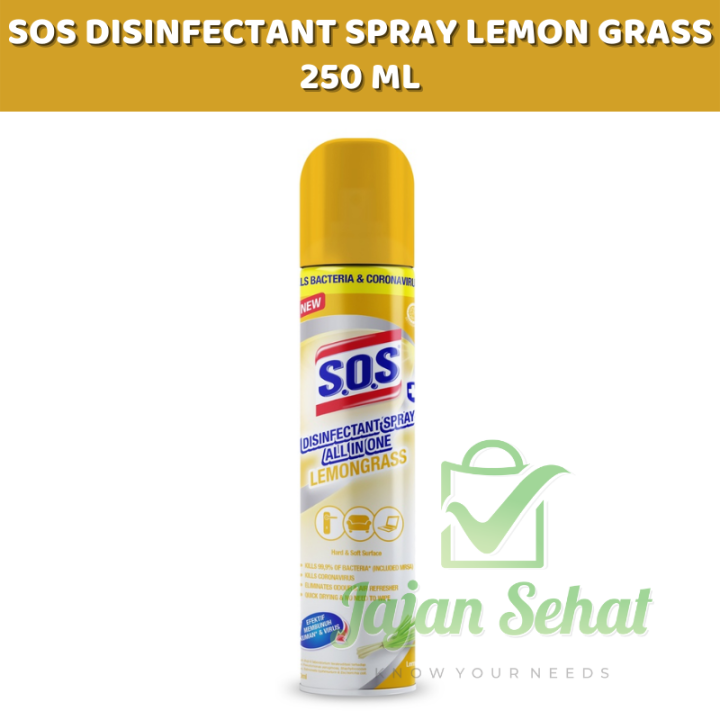 Sos Disinfectant Spray Lemon Grass 250ml | Lazada Indonesia