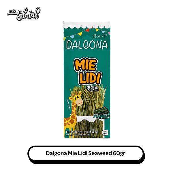 Dalgona Mie Lidi Seaweed 60gr - Cemilan Snack Mi Rasa Rumput Laut ...