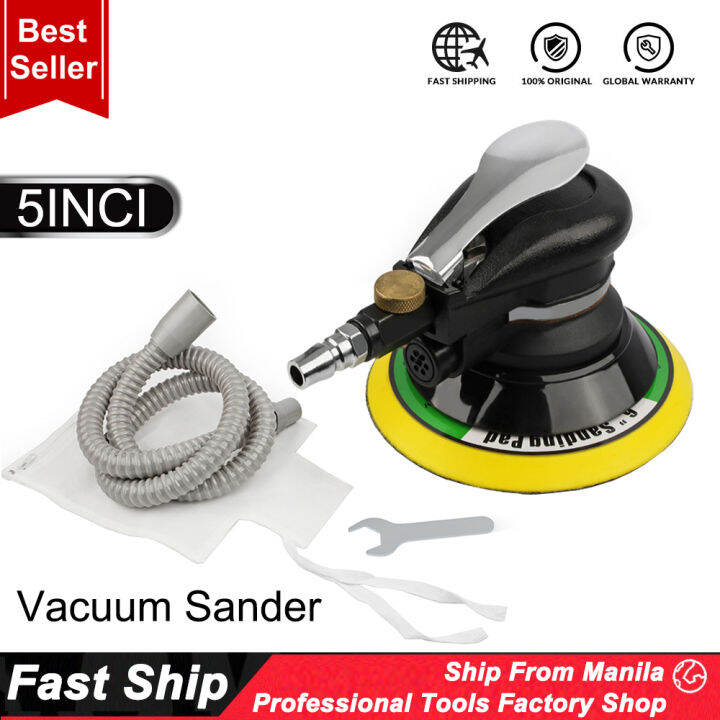 Pneumatic Orbital Sander Air Grinder 125mm/5Inch Vacuum Eccentric ...