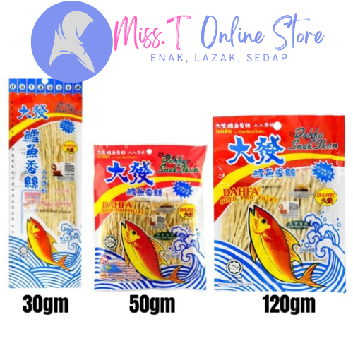 [MT] Dahfa Fish Snack Fillet 30/50/120gm - Ikan Halus Snack | Lazada