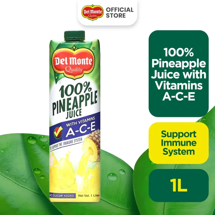 DEL MONTE 100 Pineapple Juice with Vitamin ACE to Boost the Immune ...
