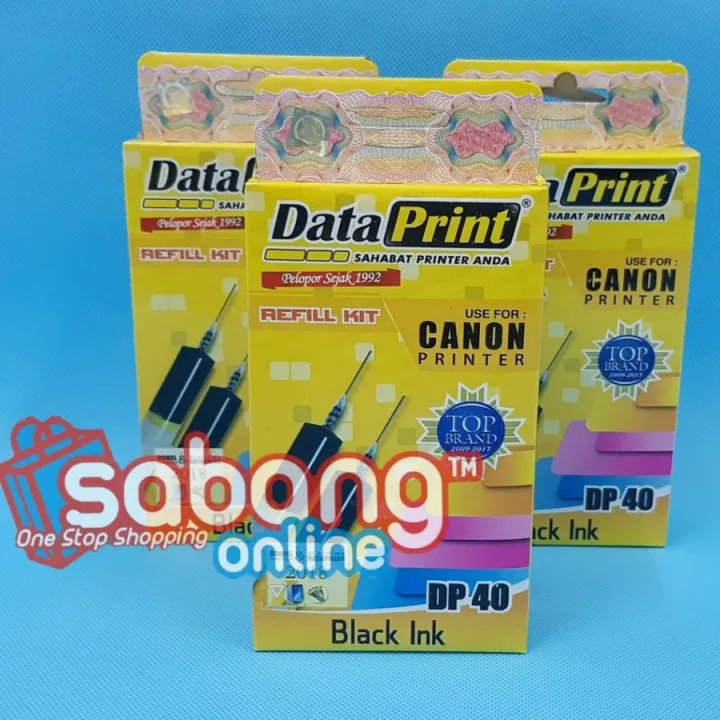 TINTA DATA PRINT DP 40 BLACK / TINTA SUNTIK CANON HITAM | Lazada Indonesia