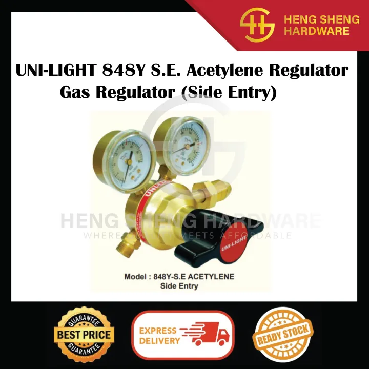 UNI-LIGHT 848Y S.E. Acetylene Regulator Gas Regulator (Side Entry) | Lazada