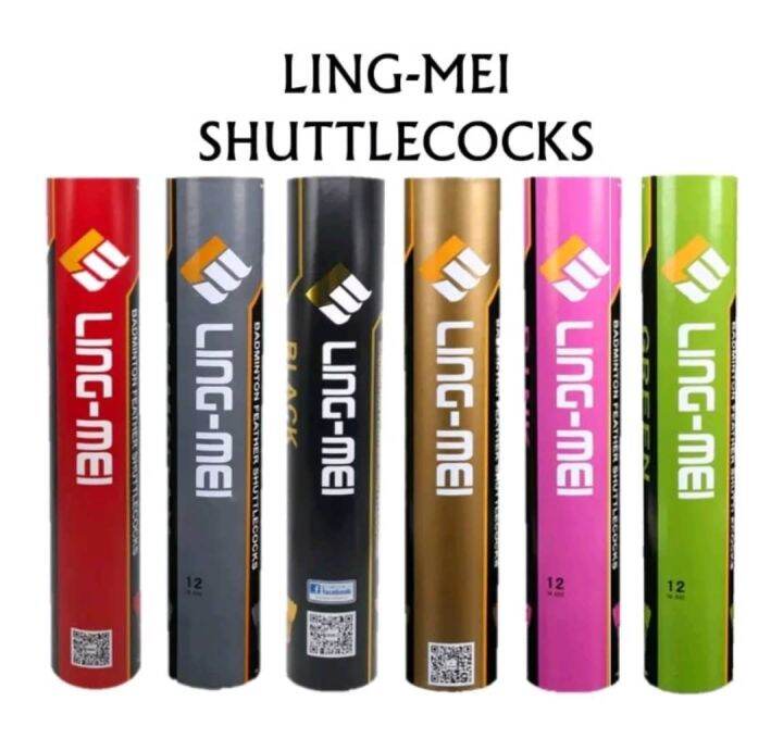 LING MEI BLACK/DIMGRAY/GOLDEN BADMINTON SHUTTLECOCK SPEED 77 | Lazada