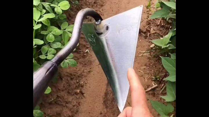 เครื่องมือฟาร์มครัวเรือนปลูกผักสามเหลี่ยม Furrow Hoe เคล็ดลับเล็กๆจอบ ...