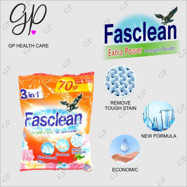 FasClean Detergent White Bright 70g- GP Health | Lazada PH