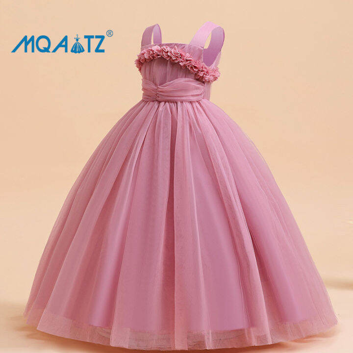 MQATZ Shoulderless Kids Bridesmaid Clothres For Girls Children Costume ...
