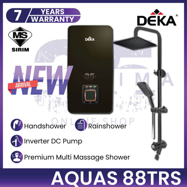DEKA AQUAS 88TRS DEKA Water Heater With Rainshower DC Booster Pump ...
