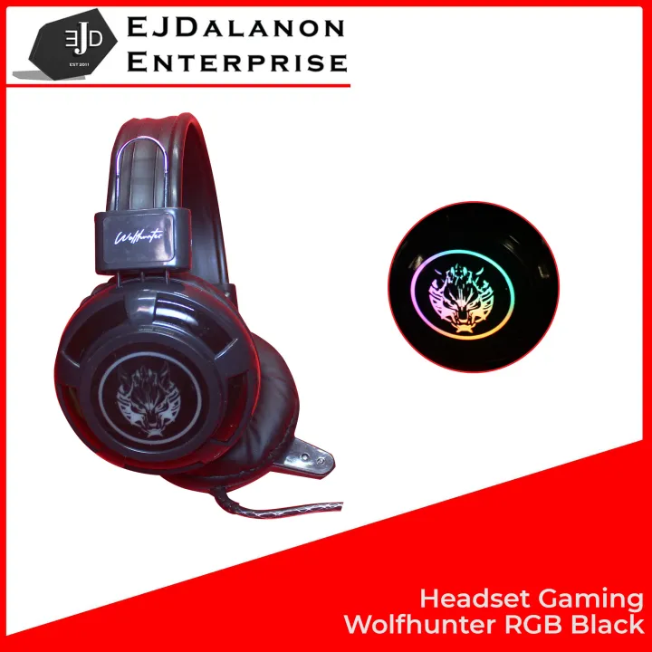 Gaming Wolf Hunter RGB Headset / Head set / Headphone / Head phone ...