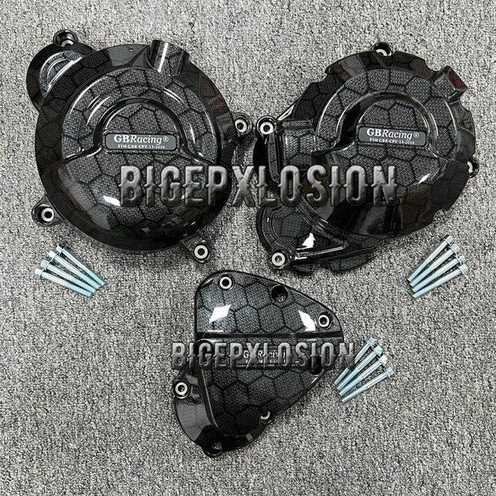 NEW Carbon Texture Motorcycle Engine Protection Cover Set For Triumph ...