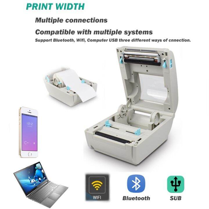 Thermal Printer Waybill Sticker Bluetooth Pc Printer A6 USB Barcode ...