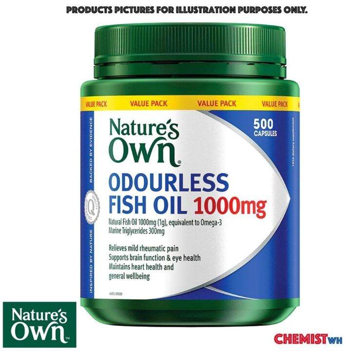 Nature's Own Fish oil 1000 mg 500 soft gels น้ำมันปลา ออสเตรเลีย ...
